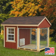 EZ-Fit 4x7 Wood Dog Kennel Kit w/ Windows