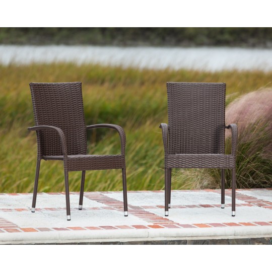Patio Sense Morgan Outdoor Wicker Chairs 4-Pack (62664)