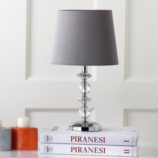 Safavieh Derry 15-inch H Stacked Crystal Orb Lamp - Set of 2 - Clear ...