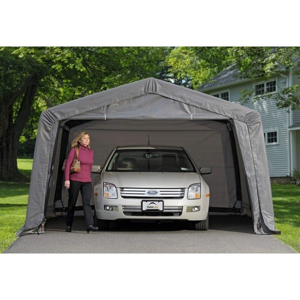 ShelterLogic 12x16x8 Peak Style Shelter Kit - Grey (62697)