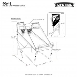 Lifetime Double Shot Arcade Style Basketball Hoops Game (90648)