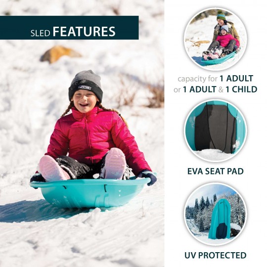 Lifetime 2-Pack 48 inch Snow Sleds - Aqua (91141)