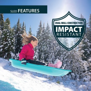 Lifetime 2-Pack 48 inch Snow Sleds - Aqua (91141)