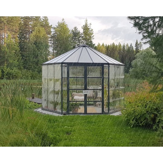 Palram - Canopia Oasis Hex 10x12 Greenhouse Kit - Gray (HG6005)