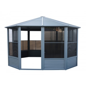 Gazebo Penguin Florence - Solarium 12x12 Metal Roof - Gray (41212MR-32)