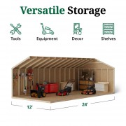 Little Cottage Co. 12x24 Value Gable Wood Shed Kit (12x24-VGS-PC)
