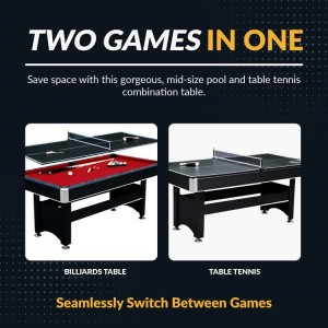 Hathaway Spartan 6-ft Pool Table with Table Tennis Top (BG50310)