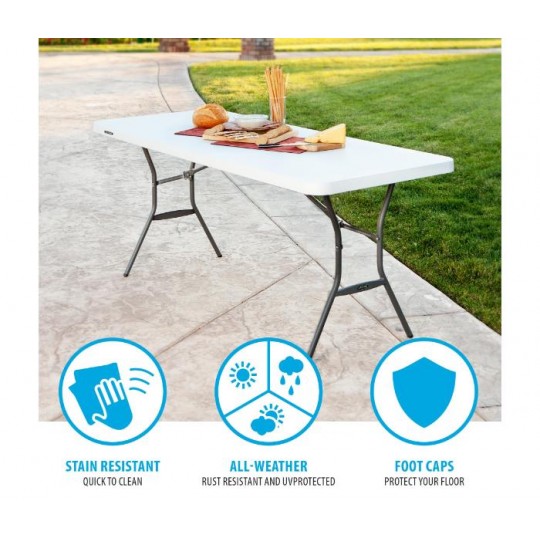 Lifetime 24-Pack 6ft Light Commercial Grade Tables - White (2924)