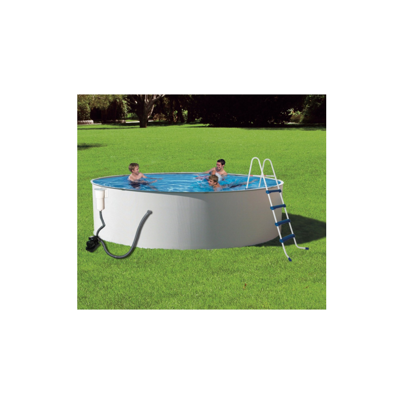 Blue Wave Presto 24’ Round 52" Deep Metal Wall Pool Kit Package (NB2024)