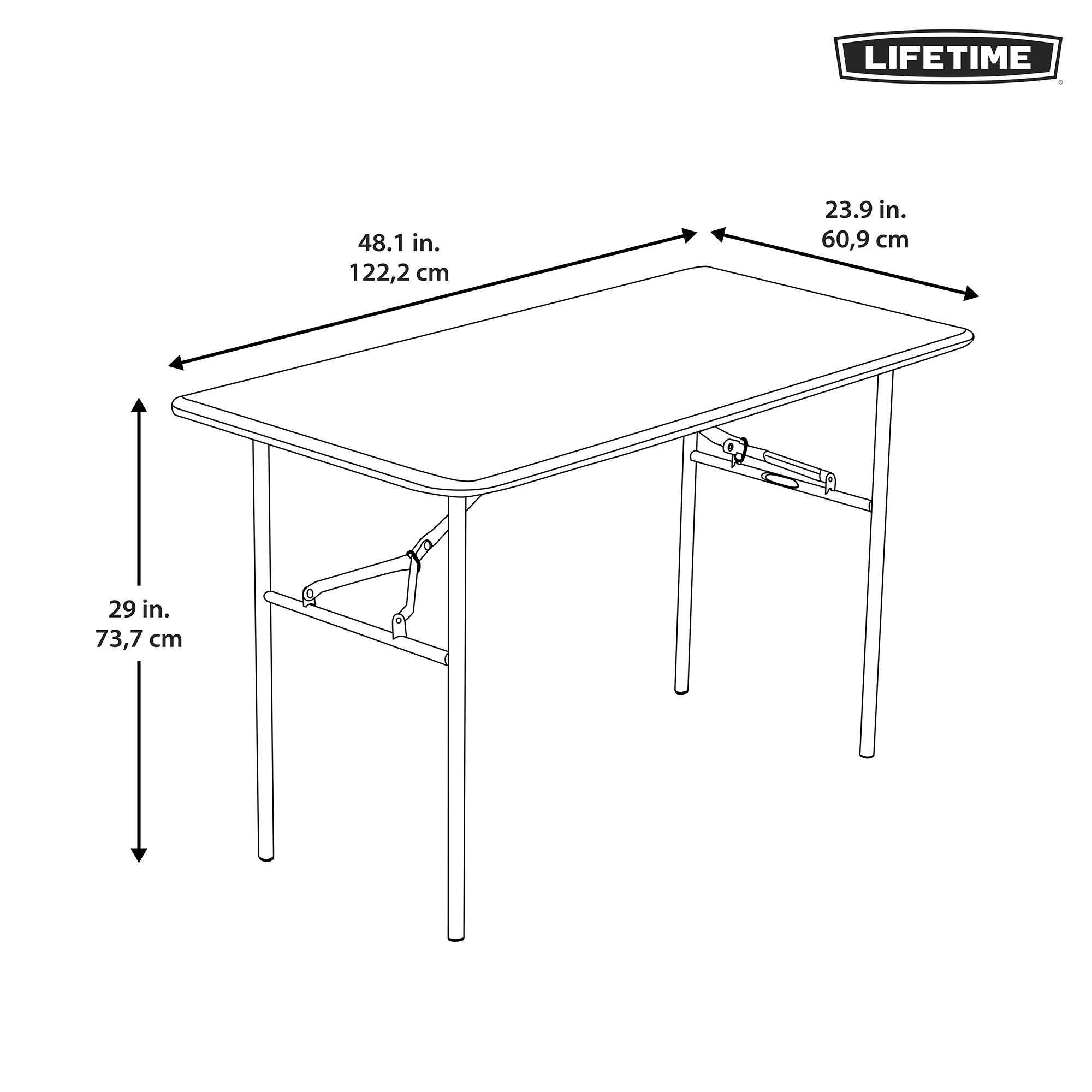 Lifetime 4-Foot Essential Folding Table (80694)