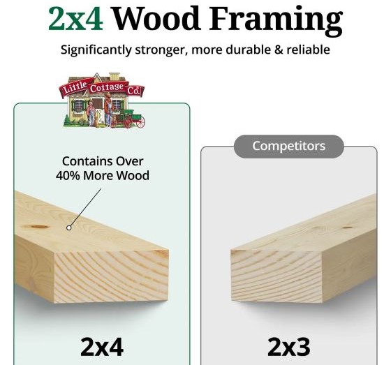 Colonial Greenfield 10x14 Wood Barn Shed Kit (10x14 GCGS-PC)